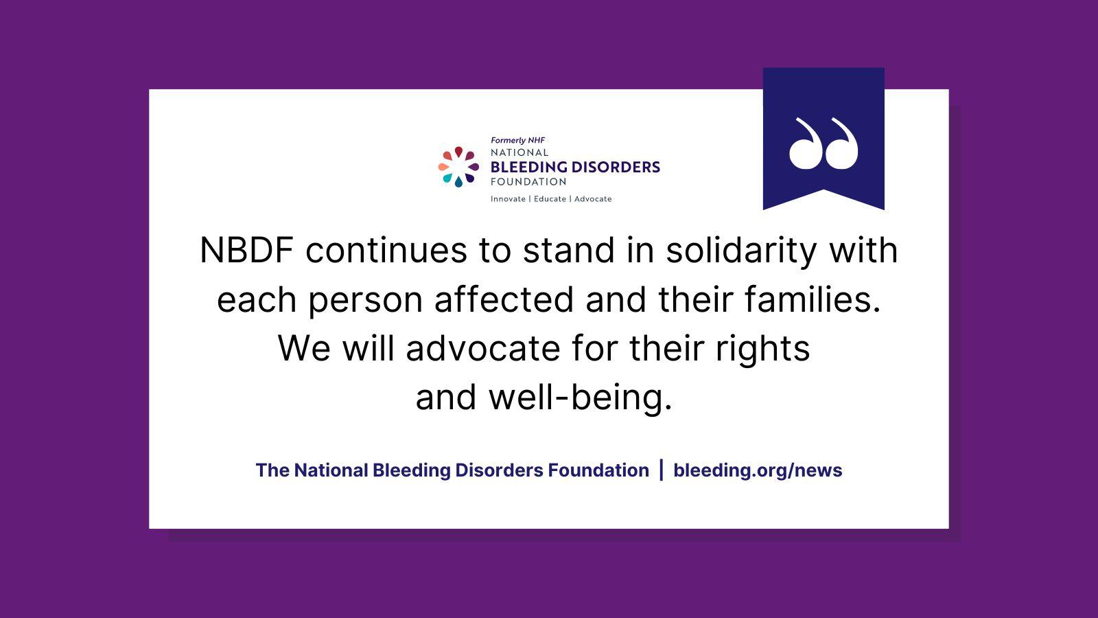NBDF Statement on UK Infected Blood Scandal: Commitment to a Safer ...